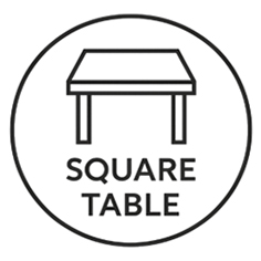 Mainz Square Dining Table | Cream & Brown | Ireland